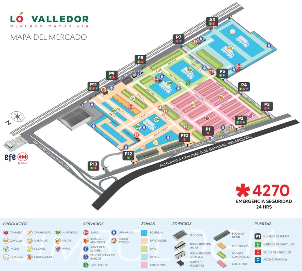 Cómo llegar - Mercado Mayorista Lo Valledor